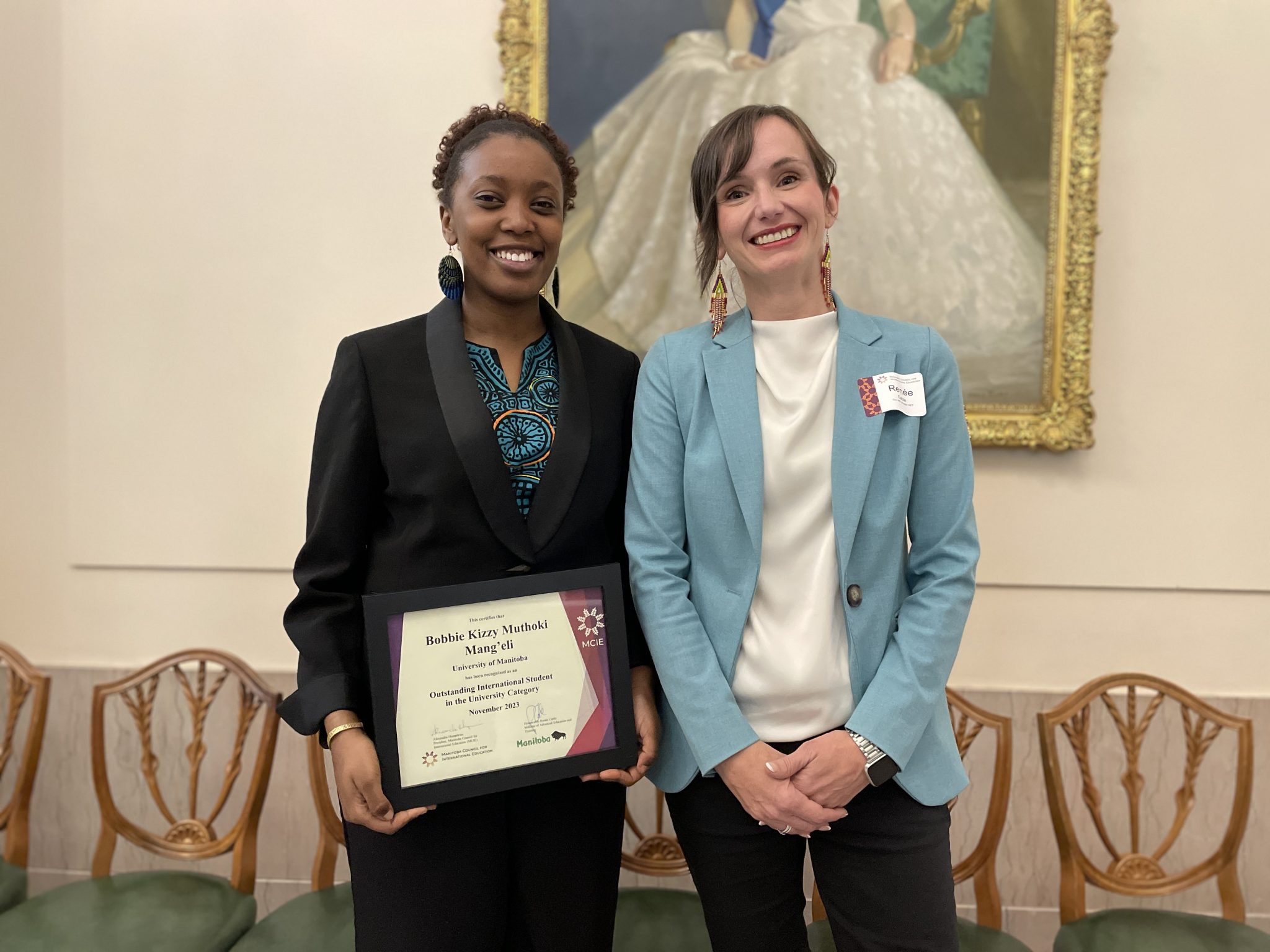 Bobbie Mang’eli and The Honourable Renee Cable, Minister of Advanced ...